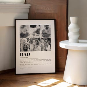 Dad Definition Template. Customizable & Printable Photo Collage Father ...