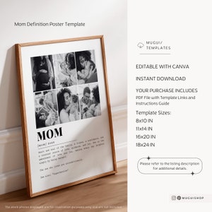 Mom Definition Template: Customizable & Printable Photo Collage. Mom ...