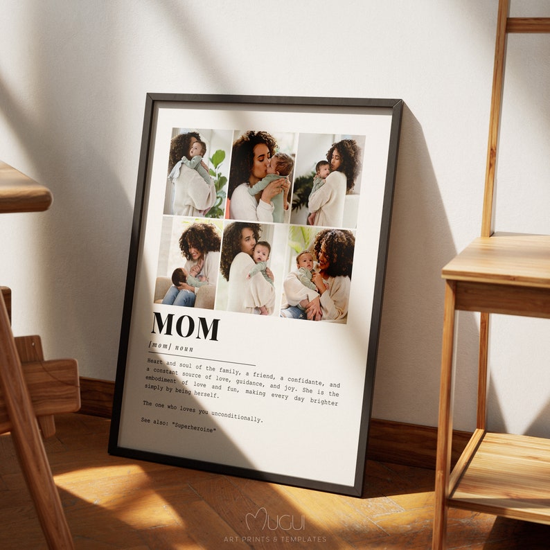 Mom Definition Template. Customizable & Printable Photo Collage Mother ...