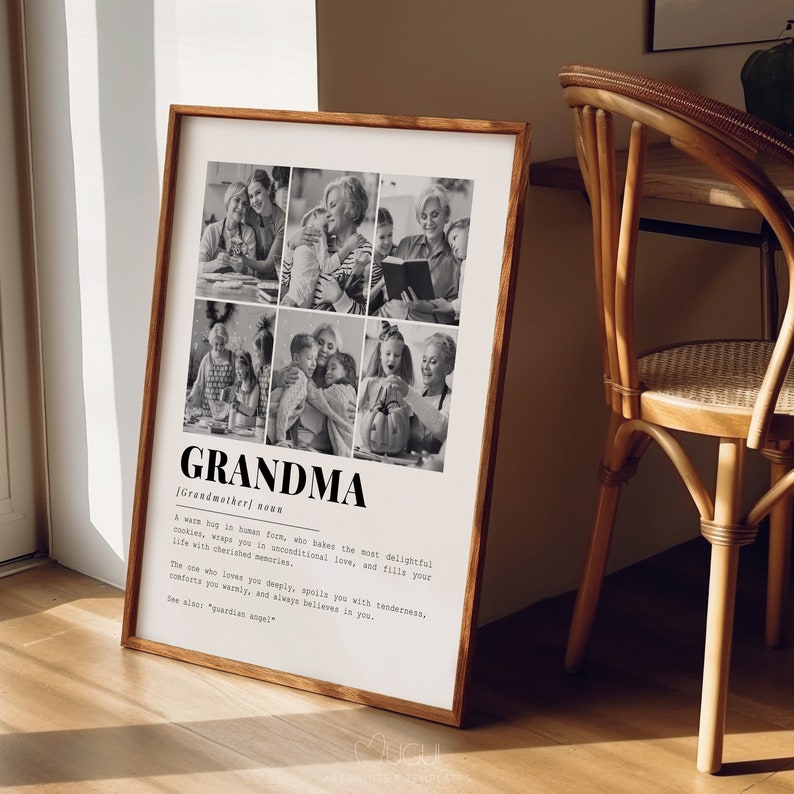 Grandma Definition Template. Customizable & Printable Photo Collage ...