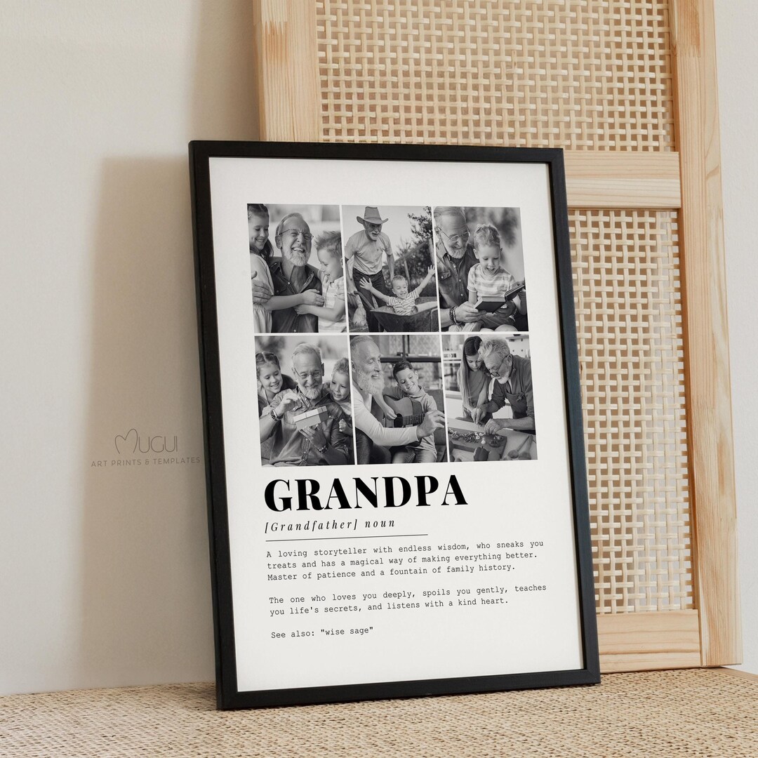 Grandpa Definition Template. Customizable & Printable Photo Collage ...