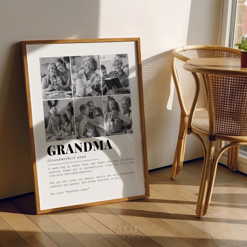 Grandma Definition Template. Customizable & Printable Photo Collage ...