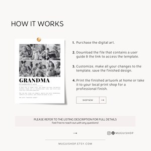 Grandma Definition Template. Customizable & Printable Photo Collage ...