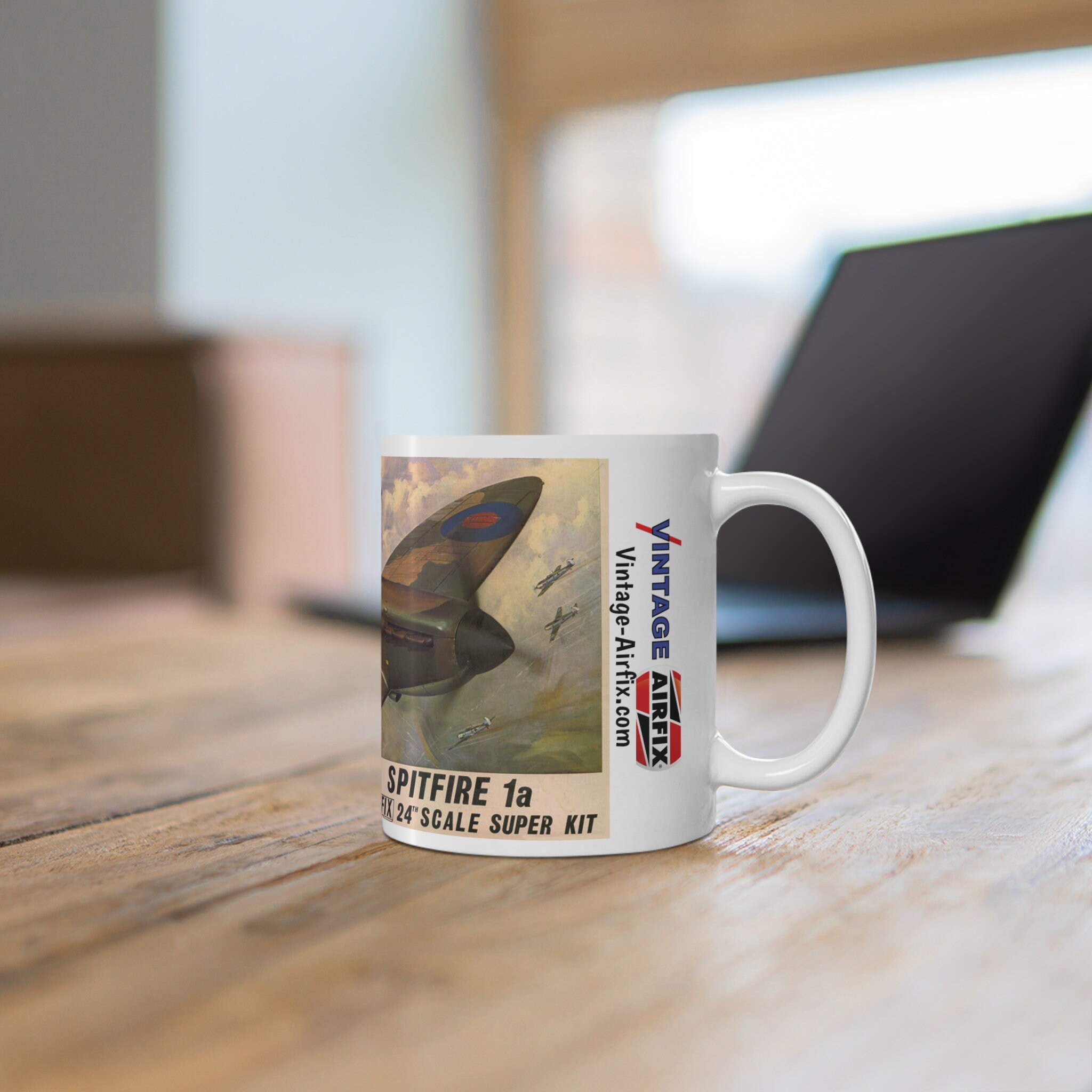 Vintage Airfix Spitfire 1a 1:24 Scale Box Art Ceramic Coffee Cups, 11oz ...