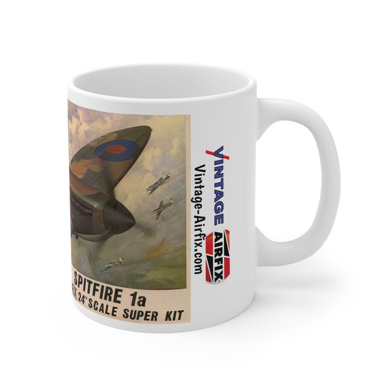 Vintage Airfix Spitfire 1a 1:24 Scale Box Art Ceramic Coffee Cups, 11oz ...
