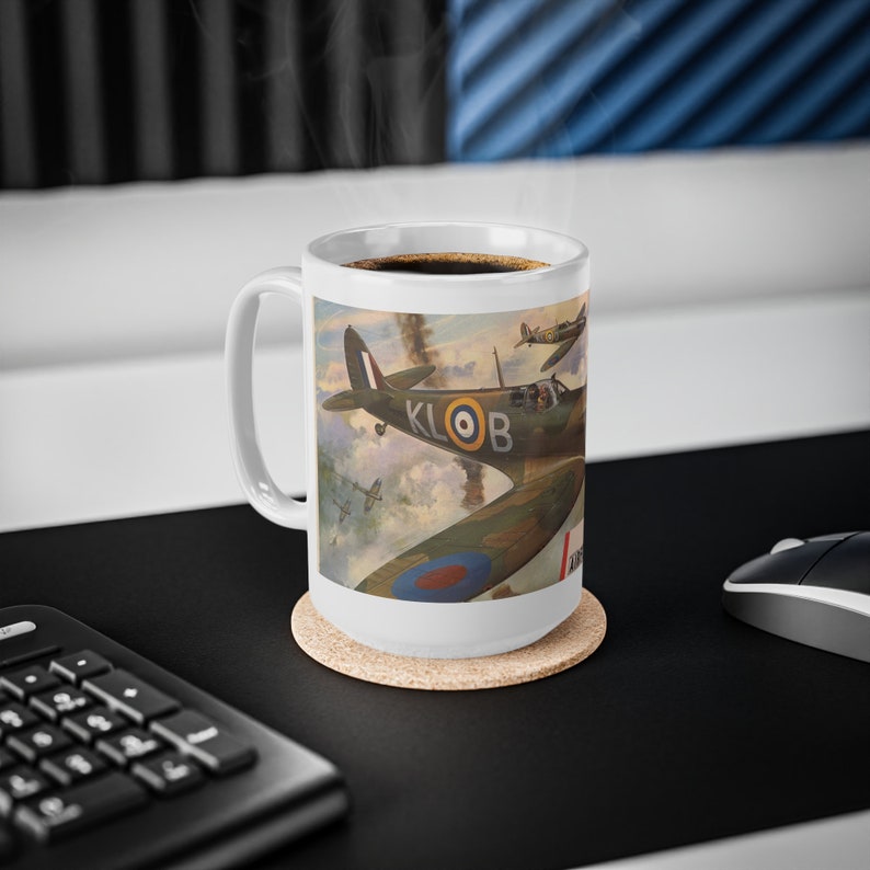 Vintage Airfix Spitfire 1a 1:24 Scale Box Art Ceramic Coffee Cups, 11oz ...