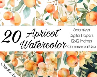 Apricot Watercolor DIGITAL PRINT - Etsy