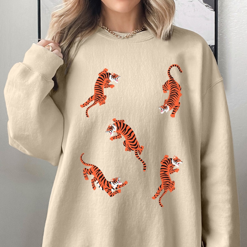 Tiger Sweatshirt - Etsy