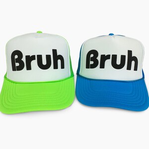 Bruh Puff Print Trucker Hats, Bruh Hats, Bruh Caps - Etsy