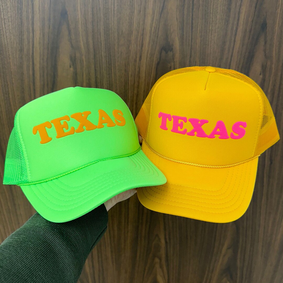 Texas Puff Print Trucker Hat, Texas Hats, Texas Caps - Etsy