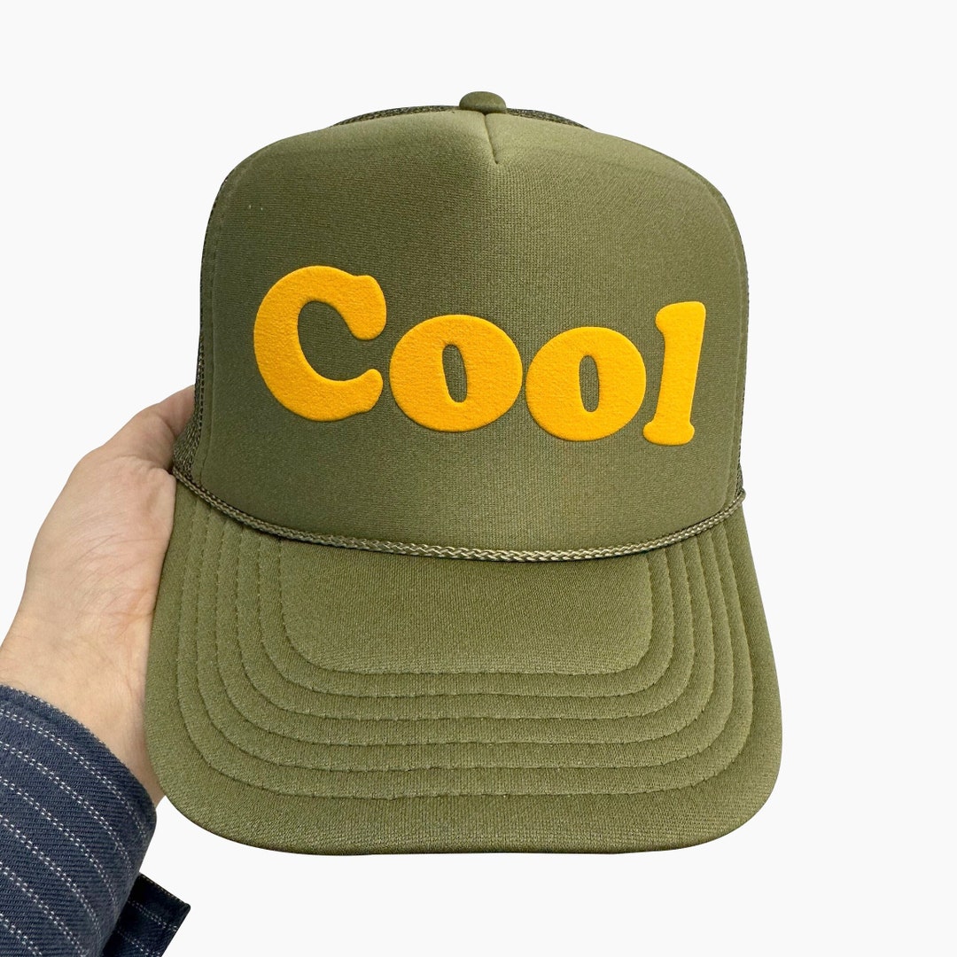 Cool Trucker Hats, Cool Puff Print Hat, Cool Caps - Etsy