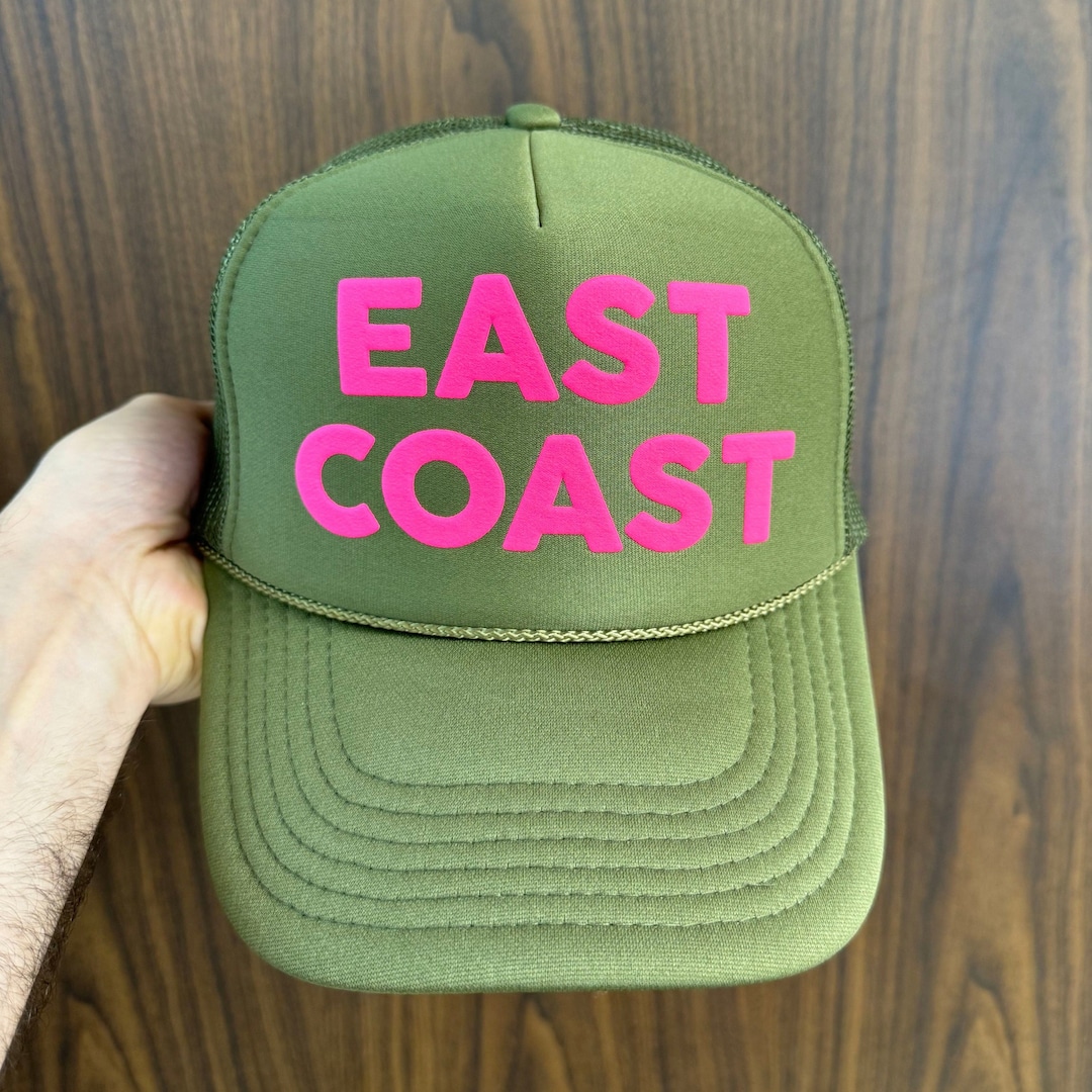 East Coast Puff Print Hat, East Coast Trucker Hat, East Coast Caps - Etsy