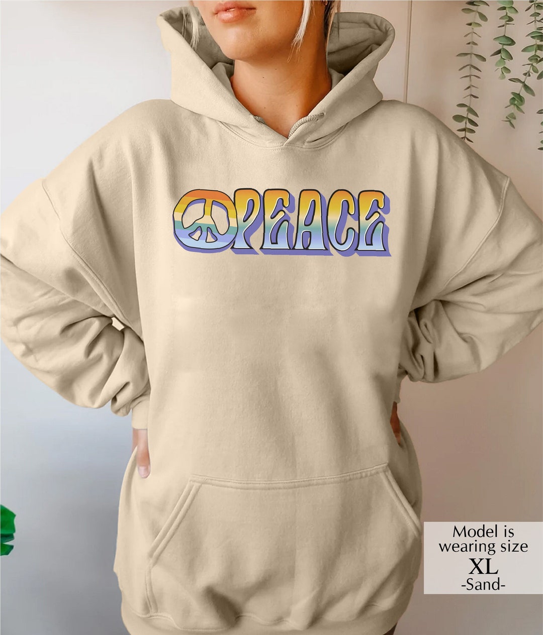 Peace Sign Hoodies, Peace Hooded Sweatshirt, Hippie Sweatshirt, Boho ...