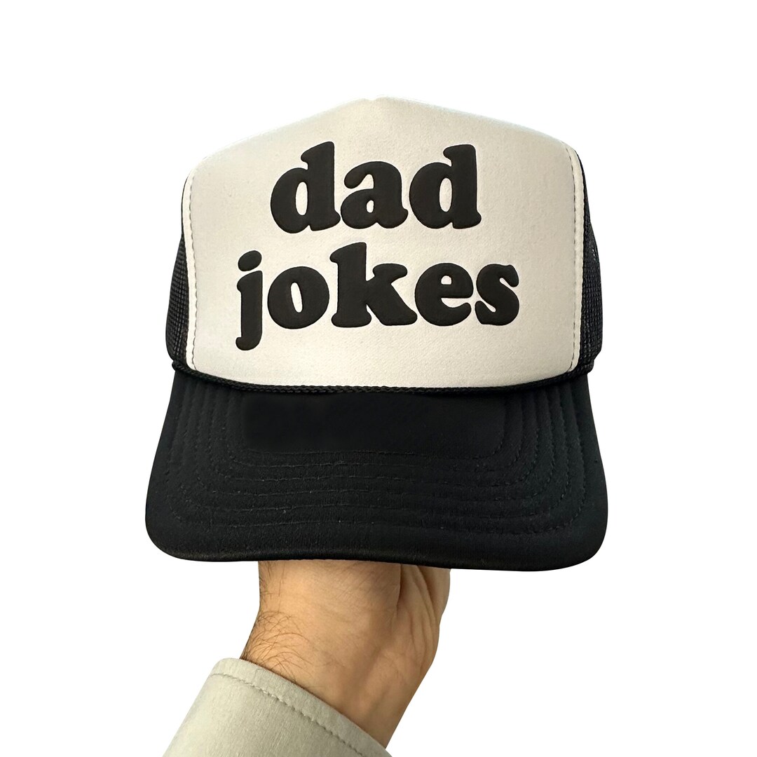 Dad Jojes Hats, Dad Jokes Puff Print Trucker Hat, Dad Jokes Cap - Etsy