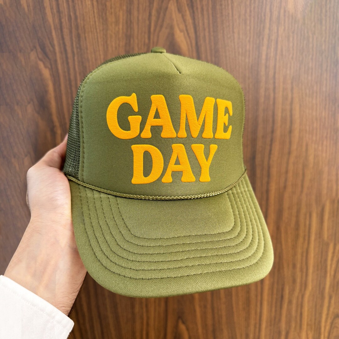 Game Day Puff Print Hat, Game Day Trucker Hat, Game Day Caps - Etsy