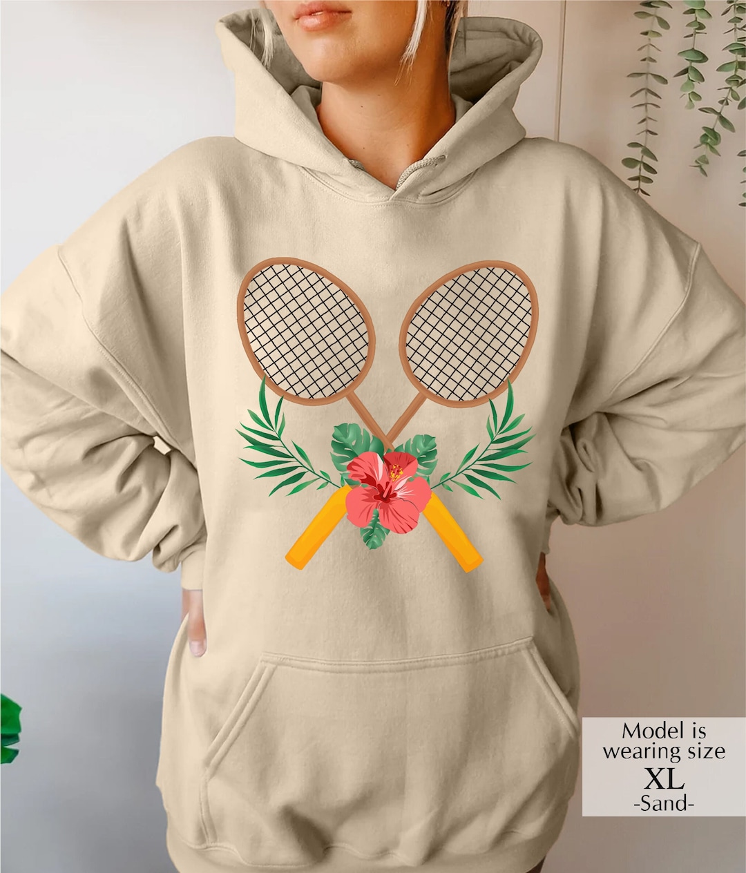 Badminton Hoodies, Badminton Racket Hooded Sweatshirt, Badminton Lover ...