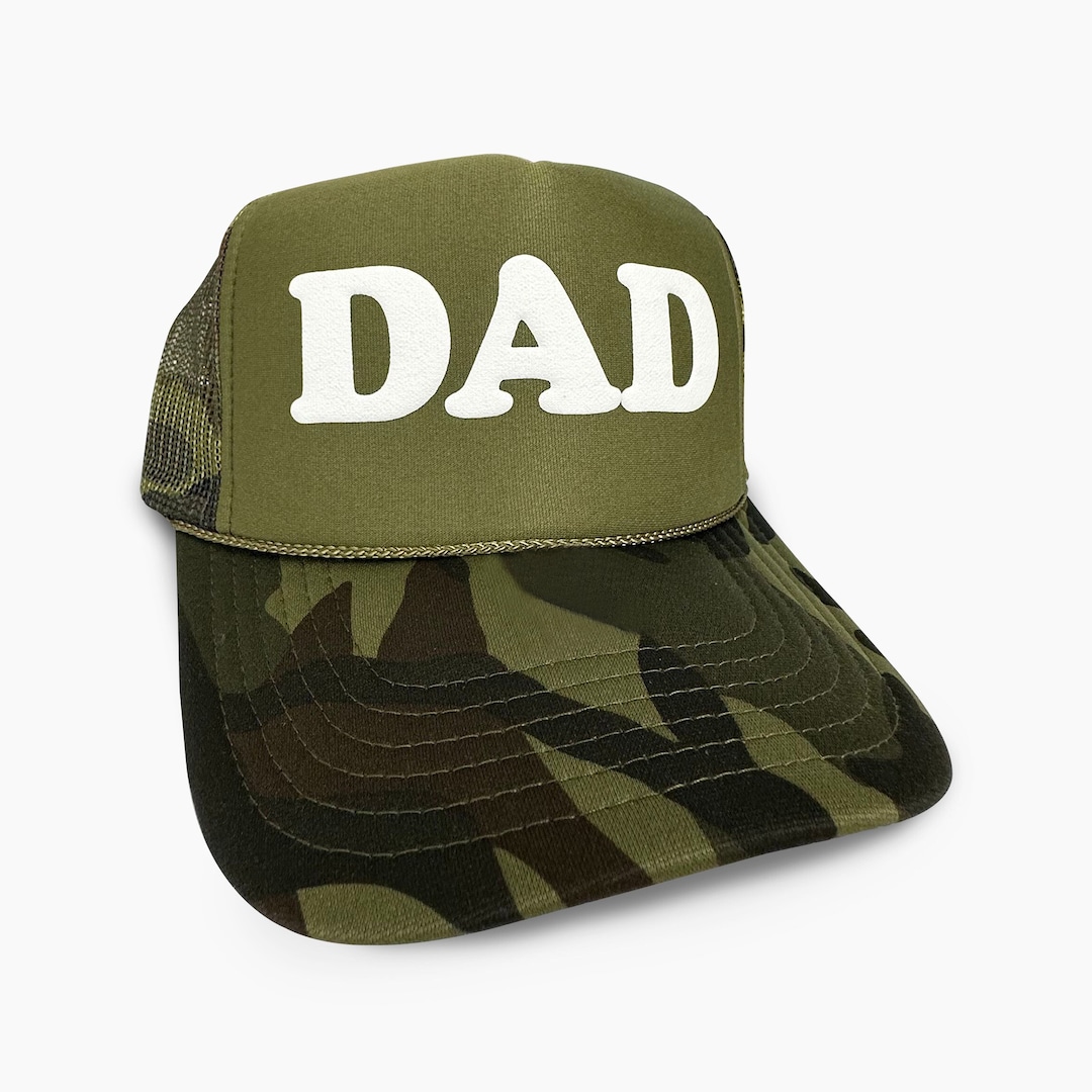 Dad Hat, Dad Trucker Hat, Dad Puff Print Hat, Dad Caps - Etsy