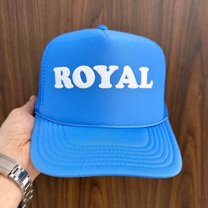 Royal Puff Print Trucker Hat, Royal Caps, Royal Hat - Etsy