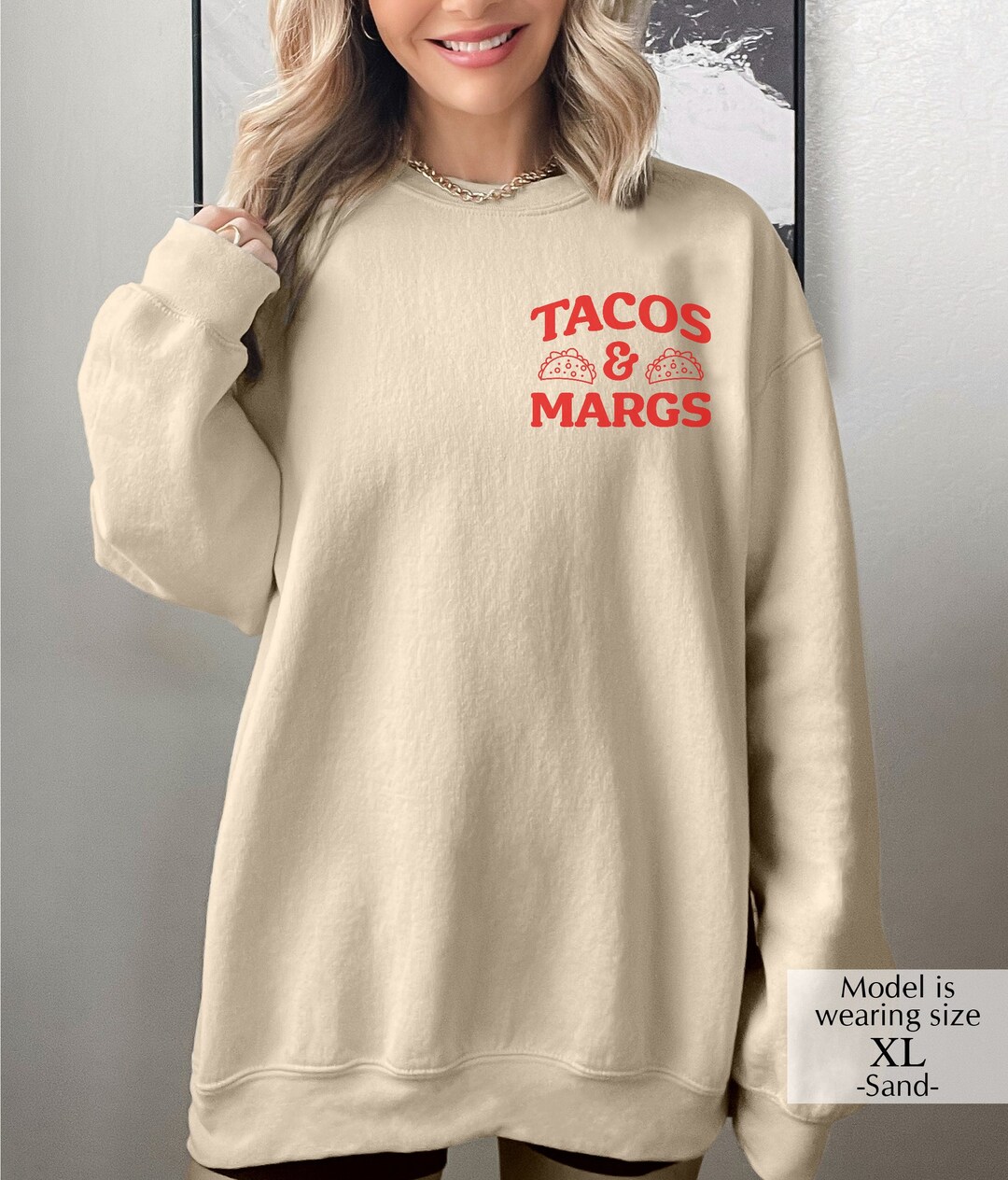 Tacos and Margs Sweatshirt, Cinco De Mayo Sweatshirt, Mexican Drinking ...