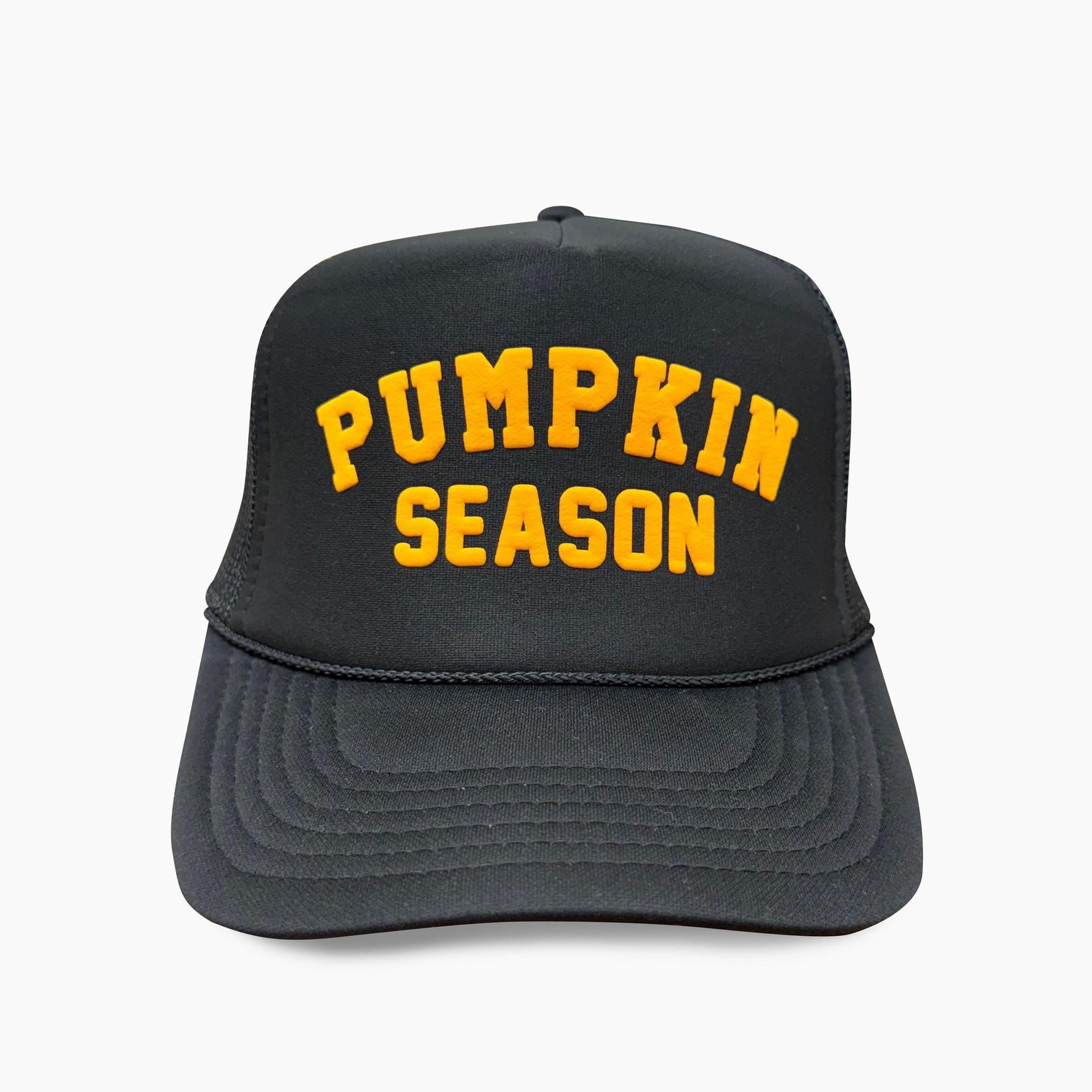 Pumpkin Season Hat, Pumpkin Season Puff Print Trucker Hat, Pumpkin ...