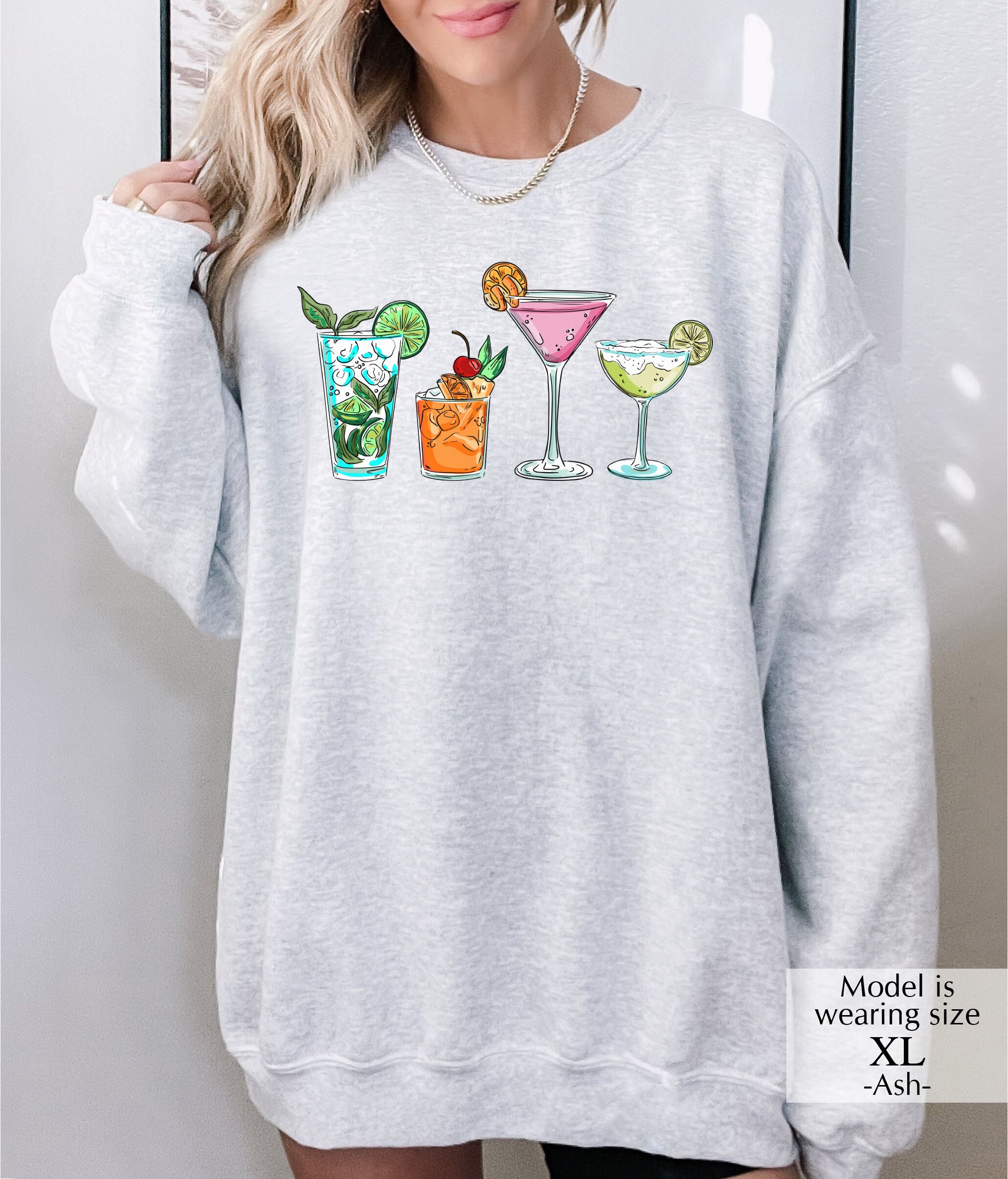 Cocktails Sweatshirt Cocktails Graphic Sweatshirt Margarita - Etsy