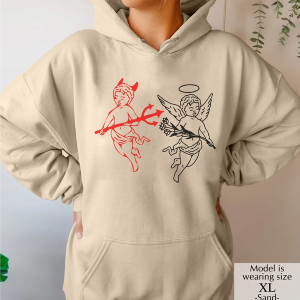 Angel and Devil Hoodies - Etsy