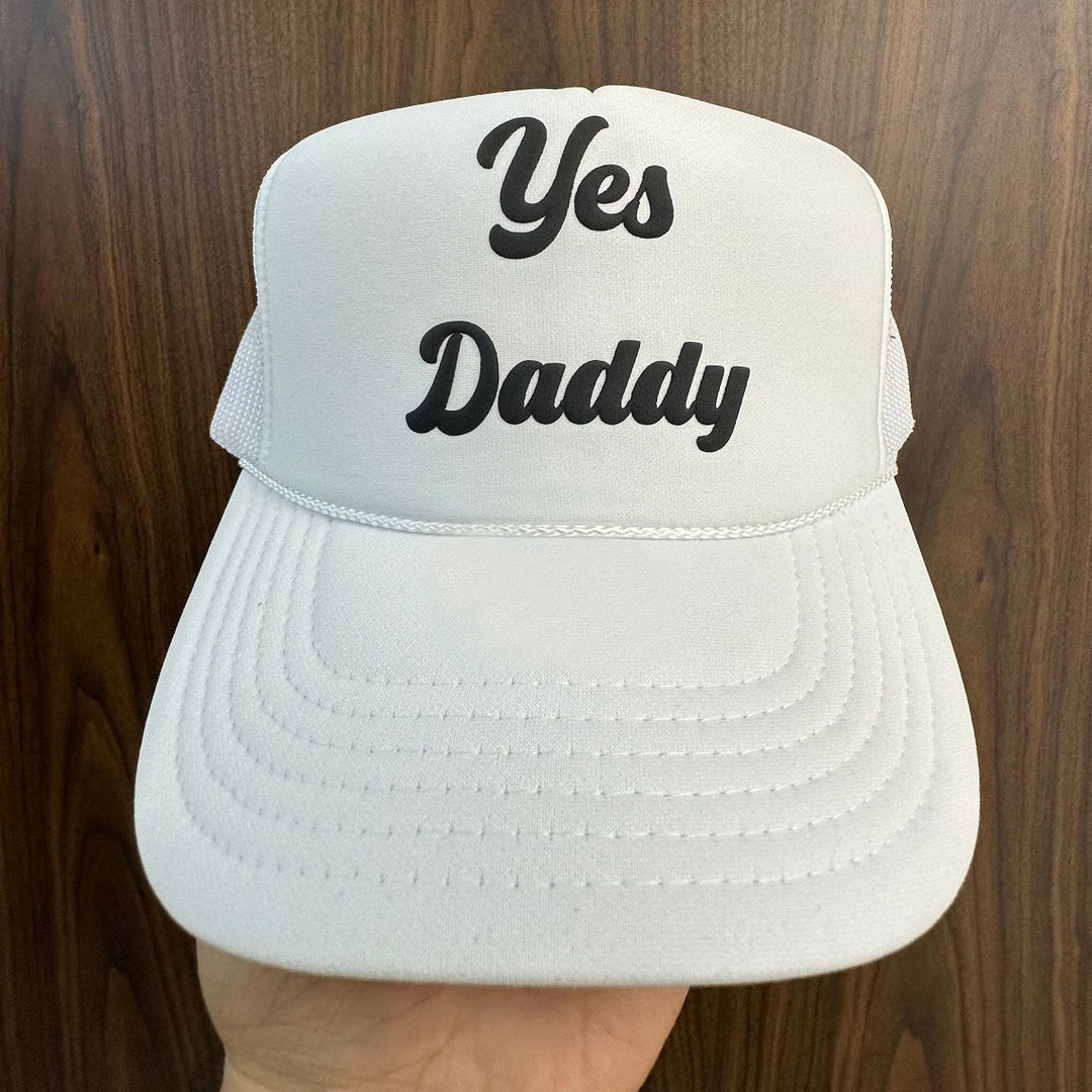 Yes Daddy Puff Print Trucker Hat, Yes Daddy Hat - Etsy