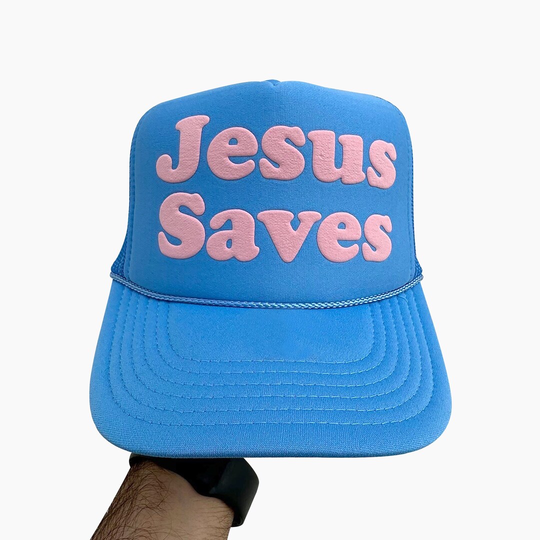 Jesus Saves Hats, Jesus Saves Puff Print Trucker Hat, Jesus Saves Caps ...