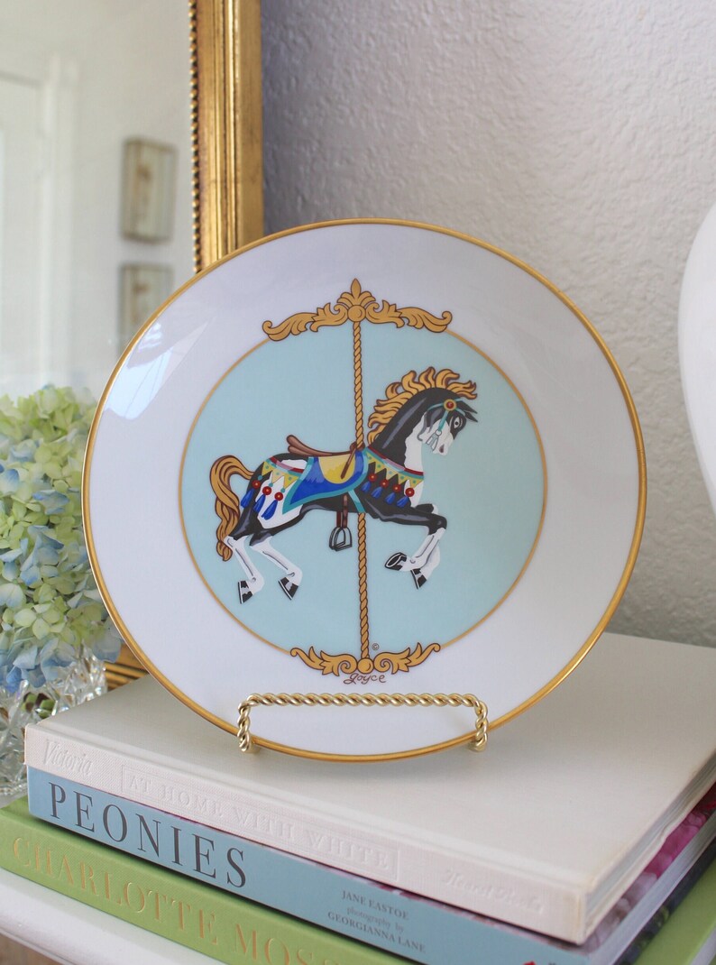 Carousel Horse Plate | Fairmont Fine China | Vintage Boy Nursery Decor ...