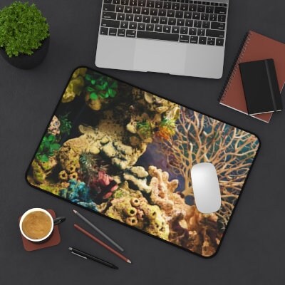 Desk Mat, Coral Reef Desk Pad, Underwater Desk Mat - Etsy