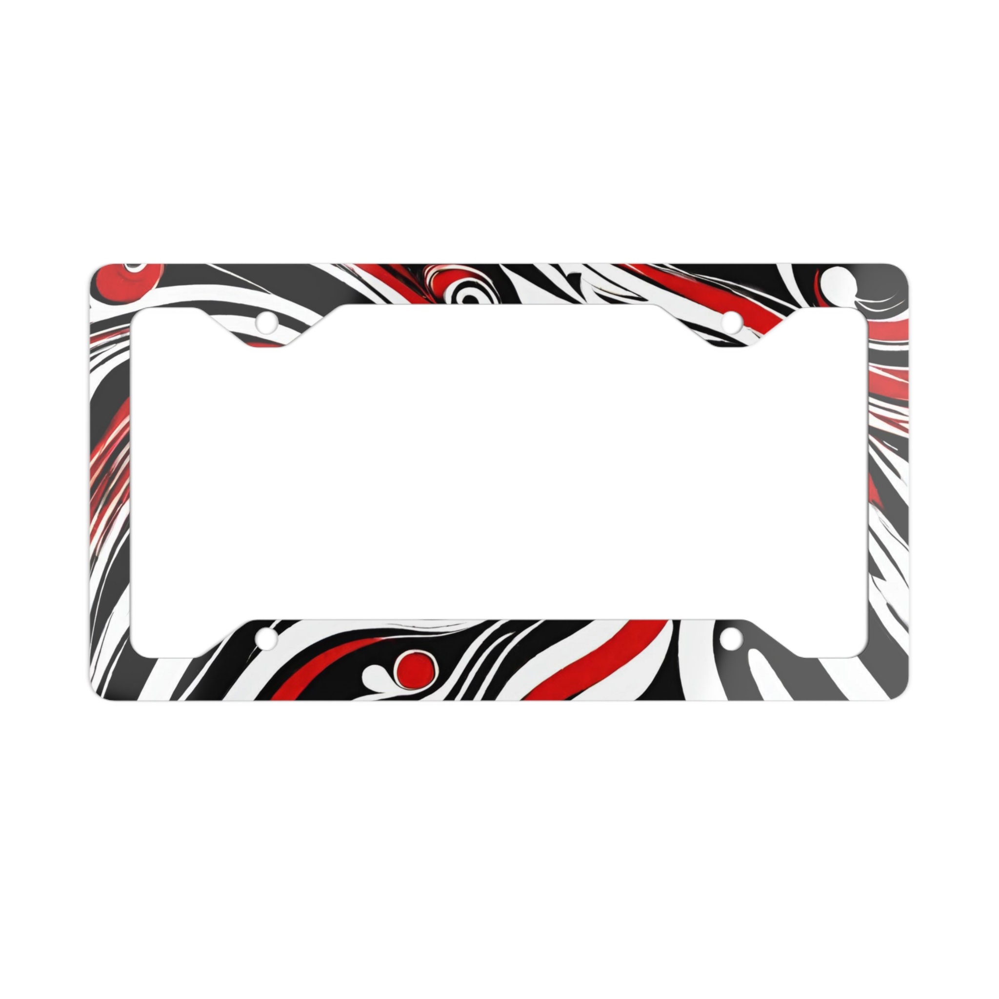 License Plate Frame, Red White Black Plate Frame, Colorful Plate Frame ...