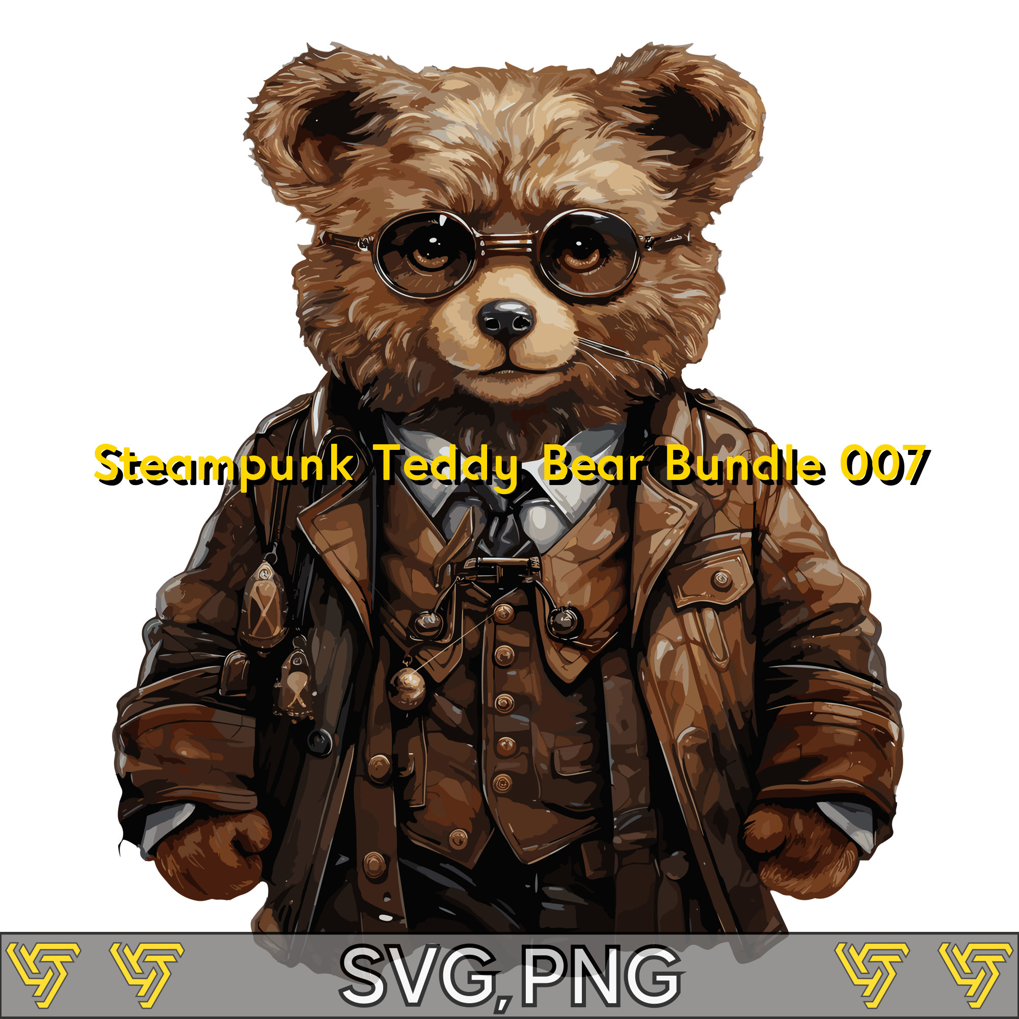 Steampunk Teddy Bear Clipart Bundle 007 6 Designs - Etsy