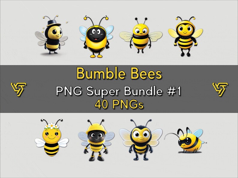 Bumble Bees PNG Bundle #1 - Instantly Download Your Sublimation ...