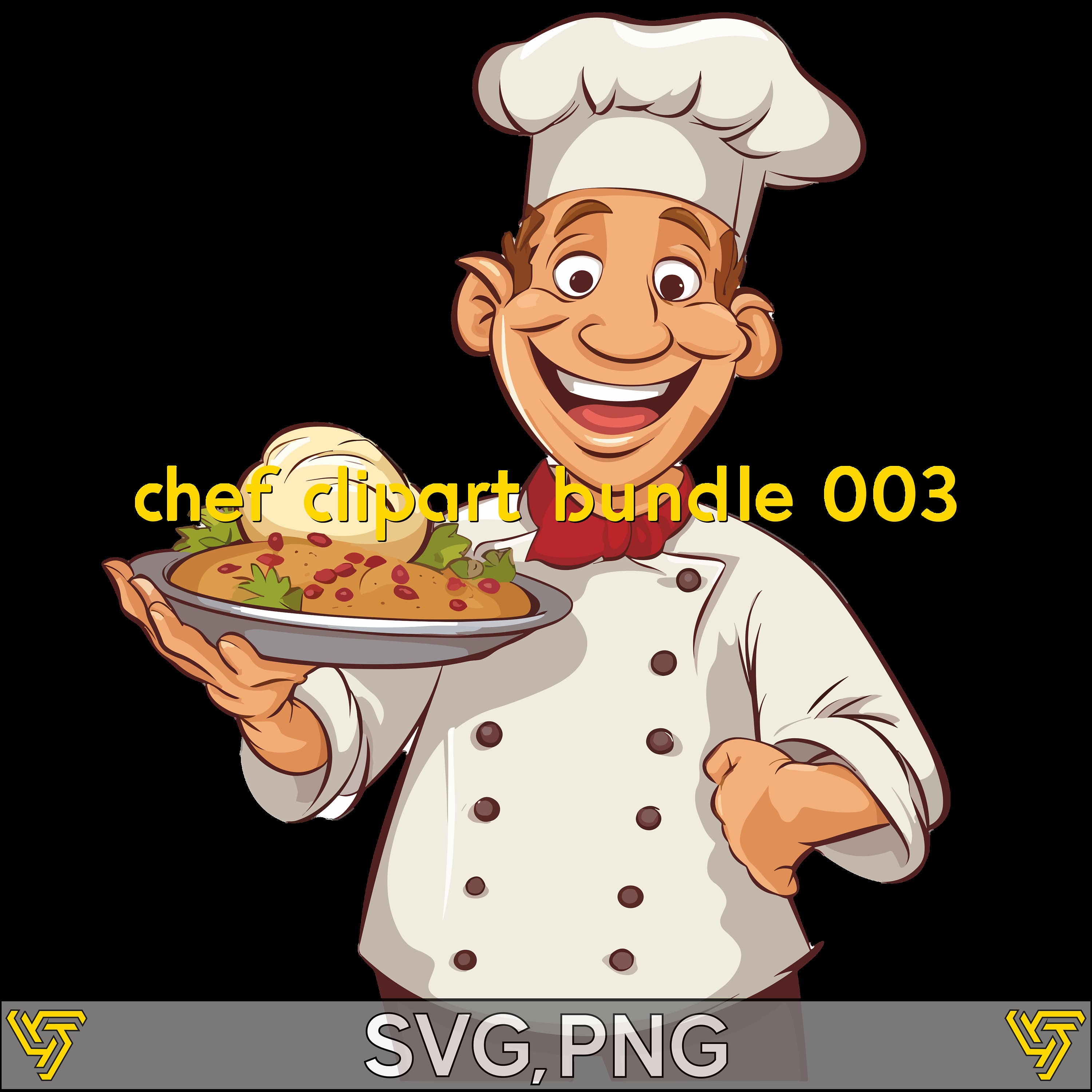 Adorable Chef Clipart Bundle 003 8 SVG and 8 High Resolution - Etsy