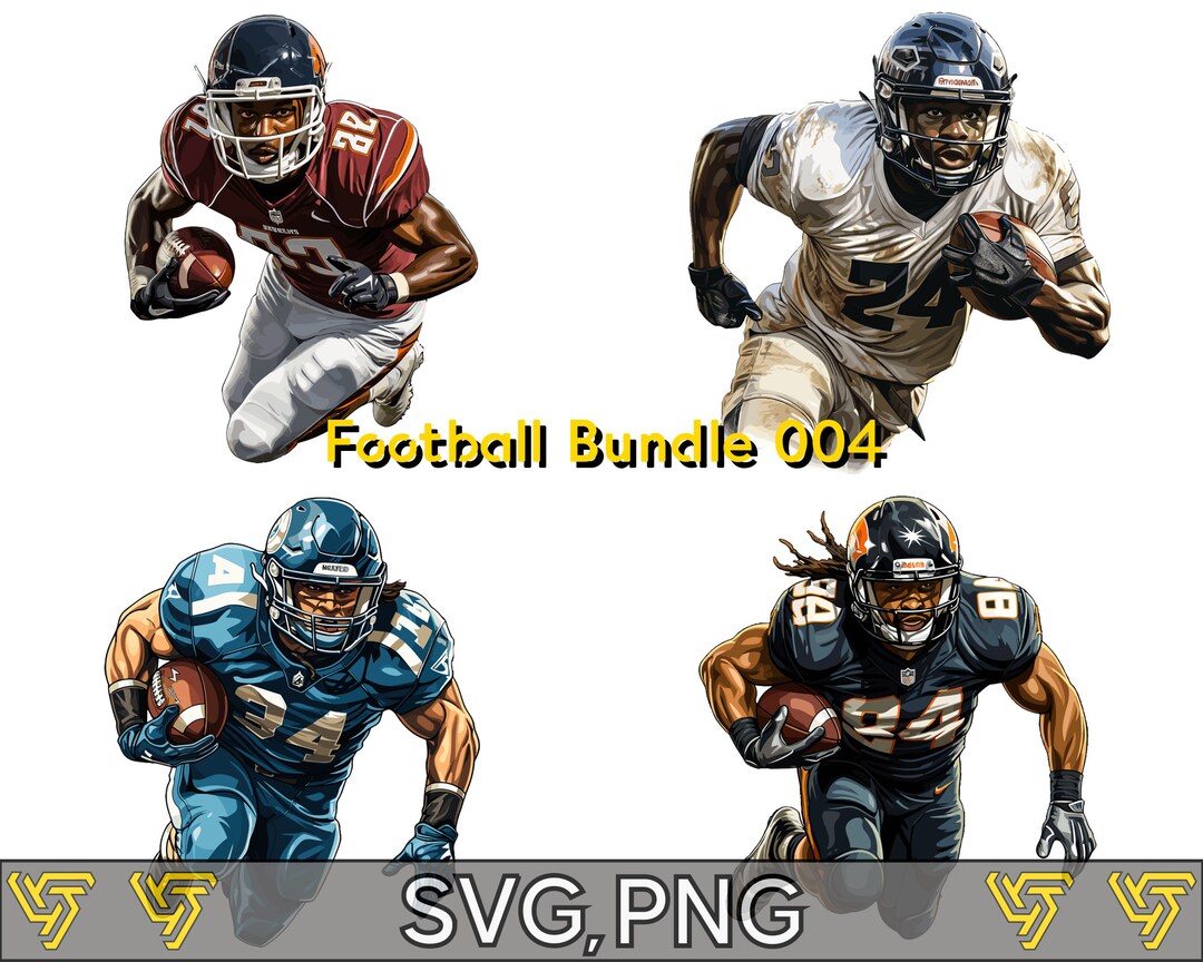 Football Clipart Bundle 004 8 Designs in Each Football SVG Bundle and ...