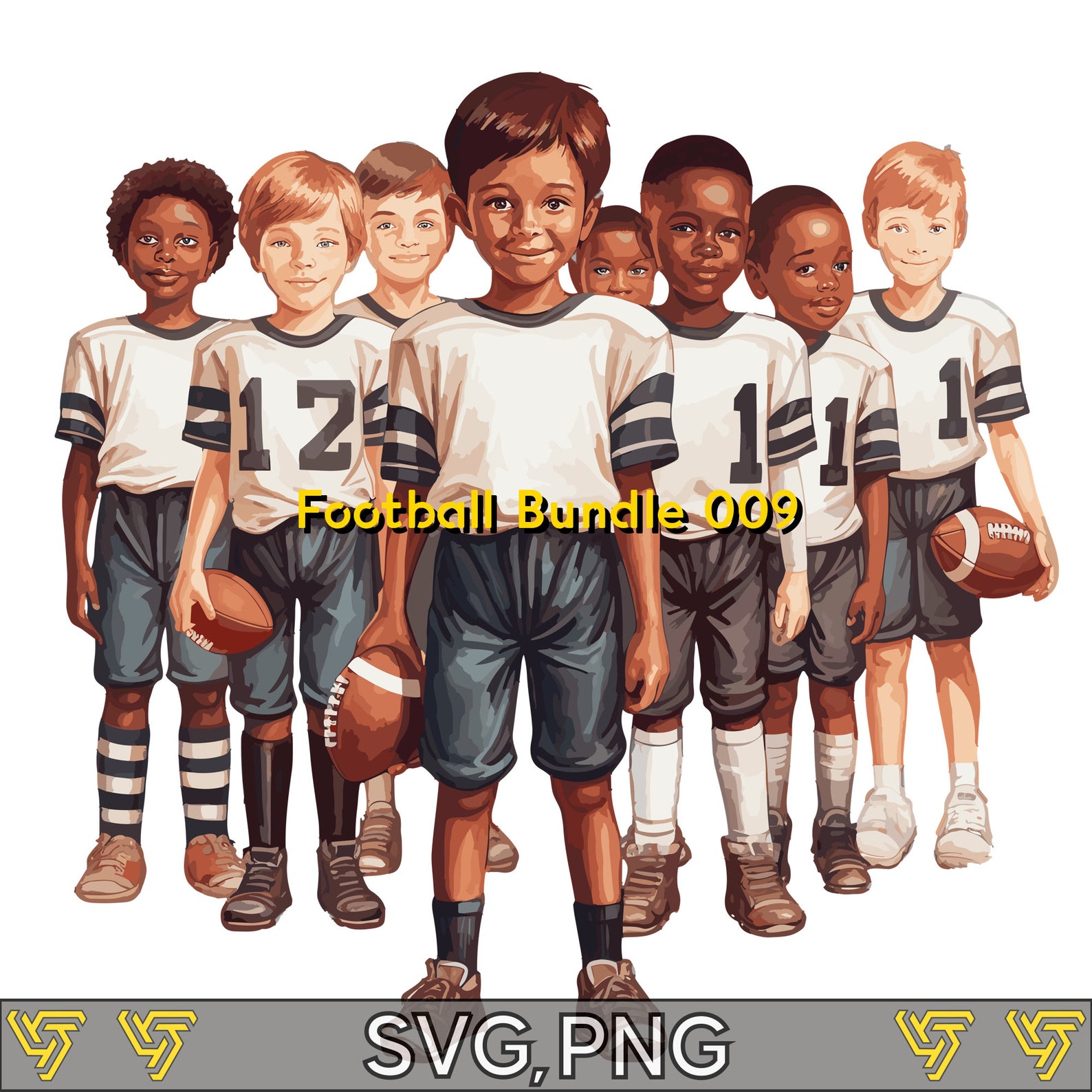 Football Clipart Bundle 009 6 Designs in Each Football SVG Bundle and ...
