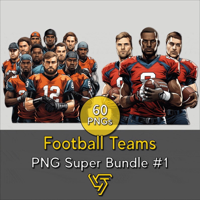 Football Teams PNG Clipart Bundle 1 Instantly Download 60 Designs as ...