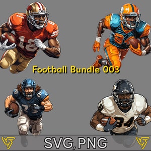Football Clipart Bundle 003 | 8 Designs in Each Football SVG Bundle and ...