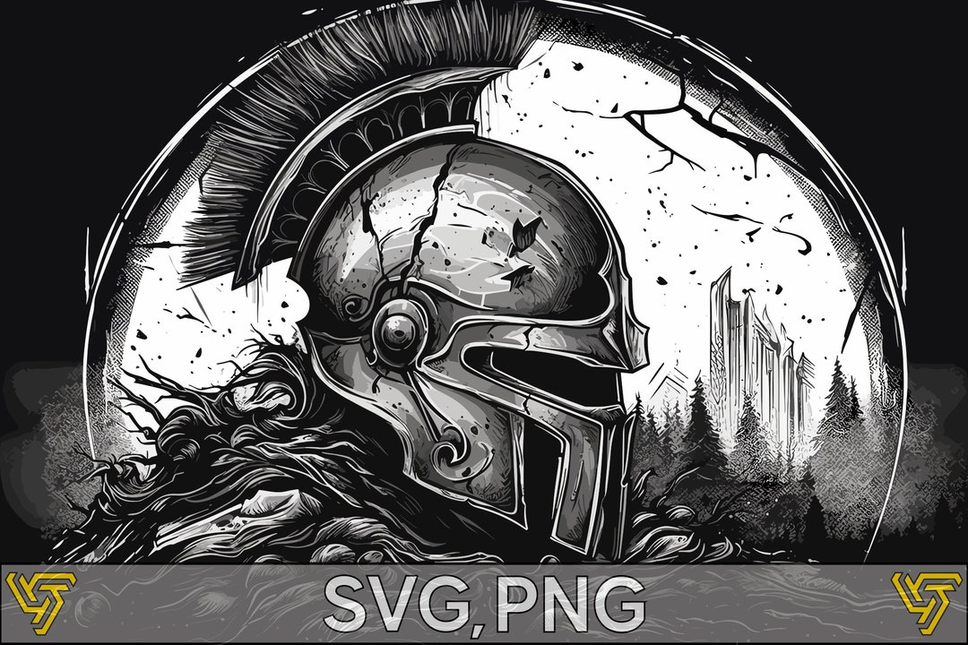Epic Spartan Helmet 016 - Digital Download (SVG/PNG) - Etsy