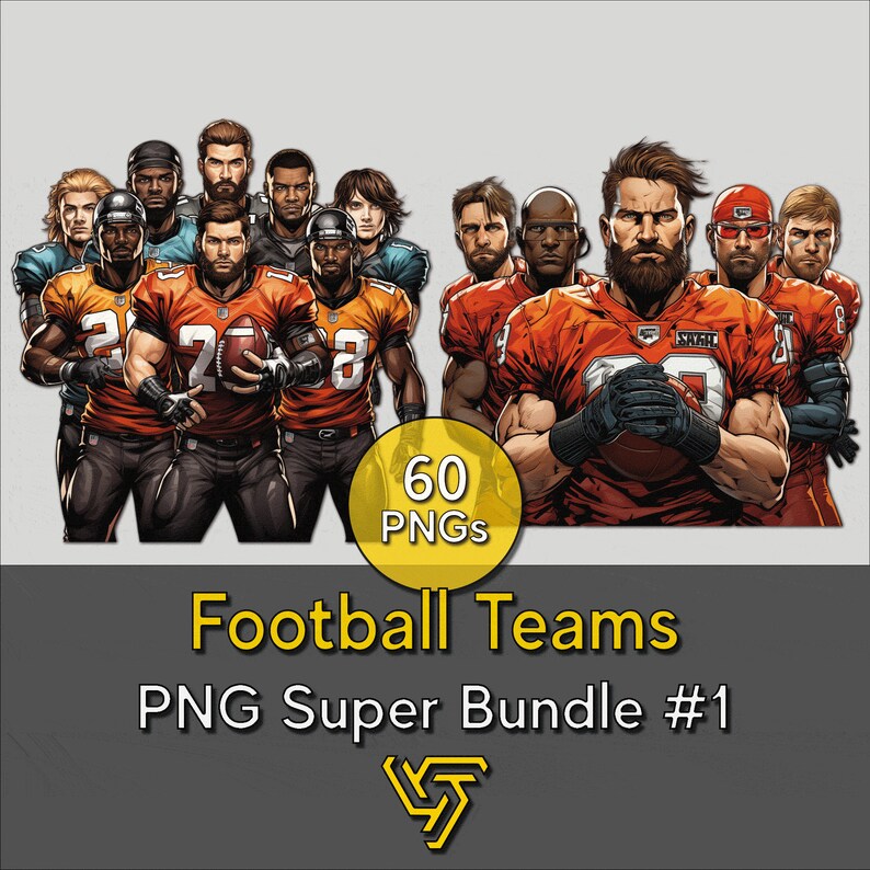 Football Teams PNG Clipart Bundle 1 Instantly Download 60 Designs as ...