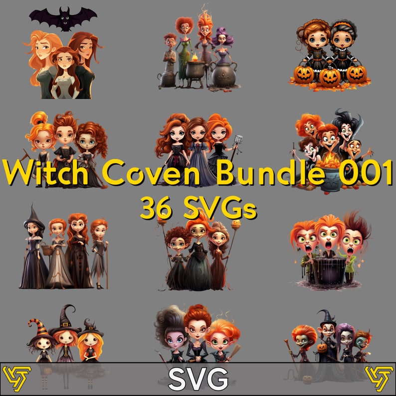 Witch Coven Clipart Bundle 001 SVG Bundle Instant Download - Etsy
