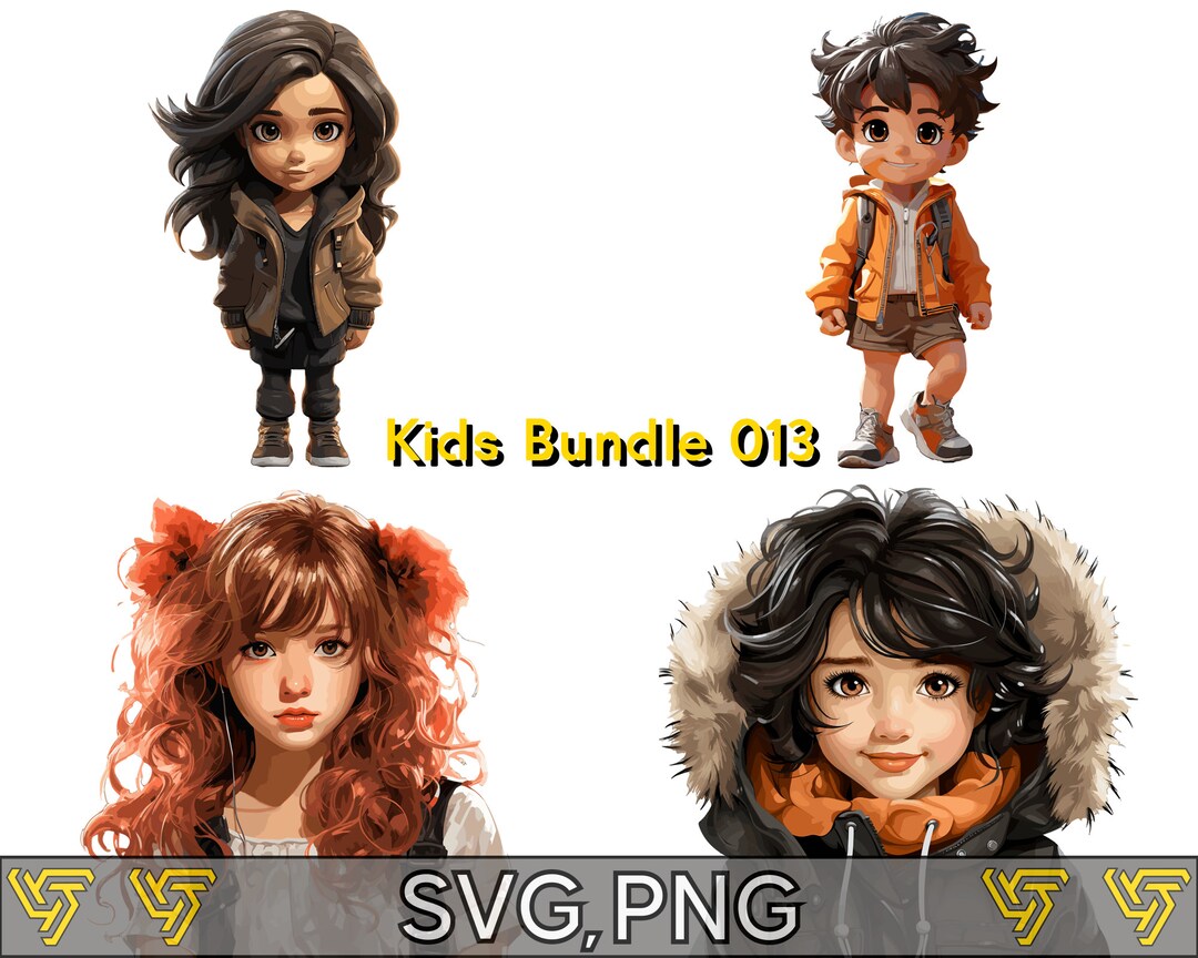 Colorful Kids SVG Bundle 013: 16 Fun and Playful Designs With ...