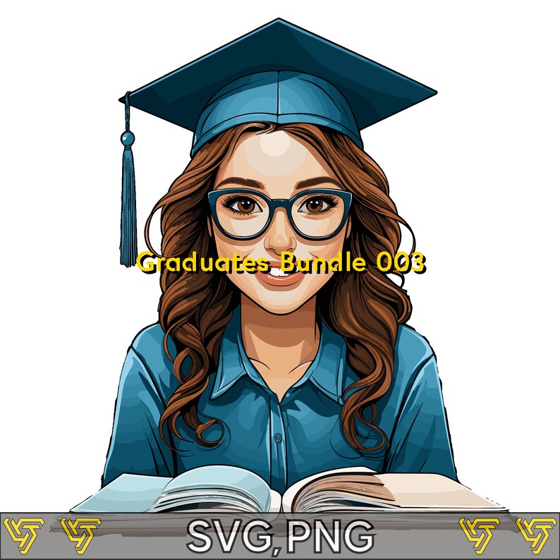 Student/graduate Clipart Bundle 003 | 6 PNG and 6 SVG Instant Downloads ...