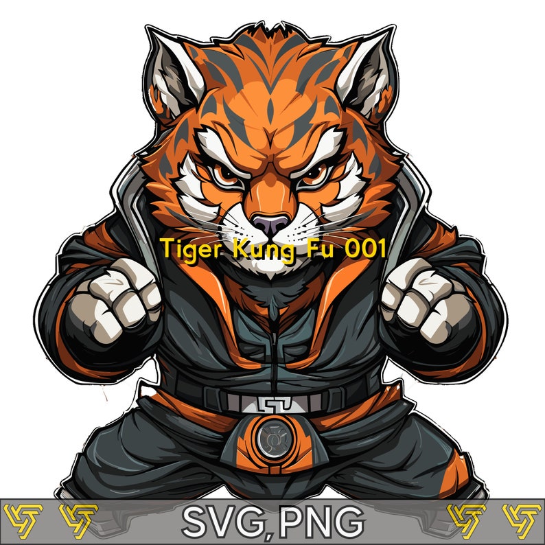 Tiger SVG Bundle Kung Fu Themed Clipart Bundle 001 Ignite Your Creative ...