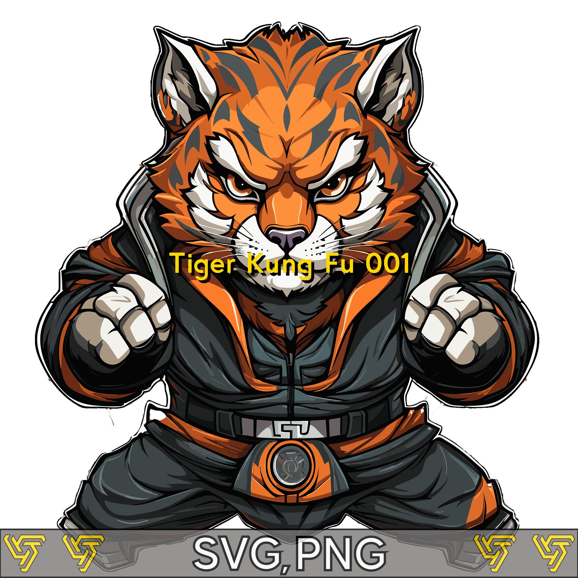 Tiger SVG Bundle Kung Fu Themed Clipart Bundle 001 Ignite Your Creative ...