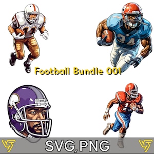 Football Clipart Bundle 001 | 8 Designs in Each Football SVG Bundle and ...