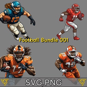 Football Clipart Bundle 001 | 8 Designs in Each Football SVG Bundle and ...