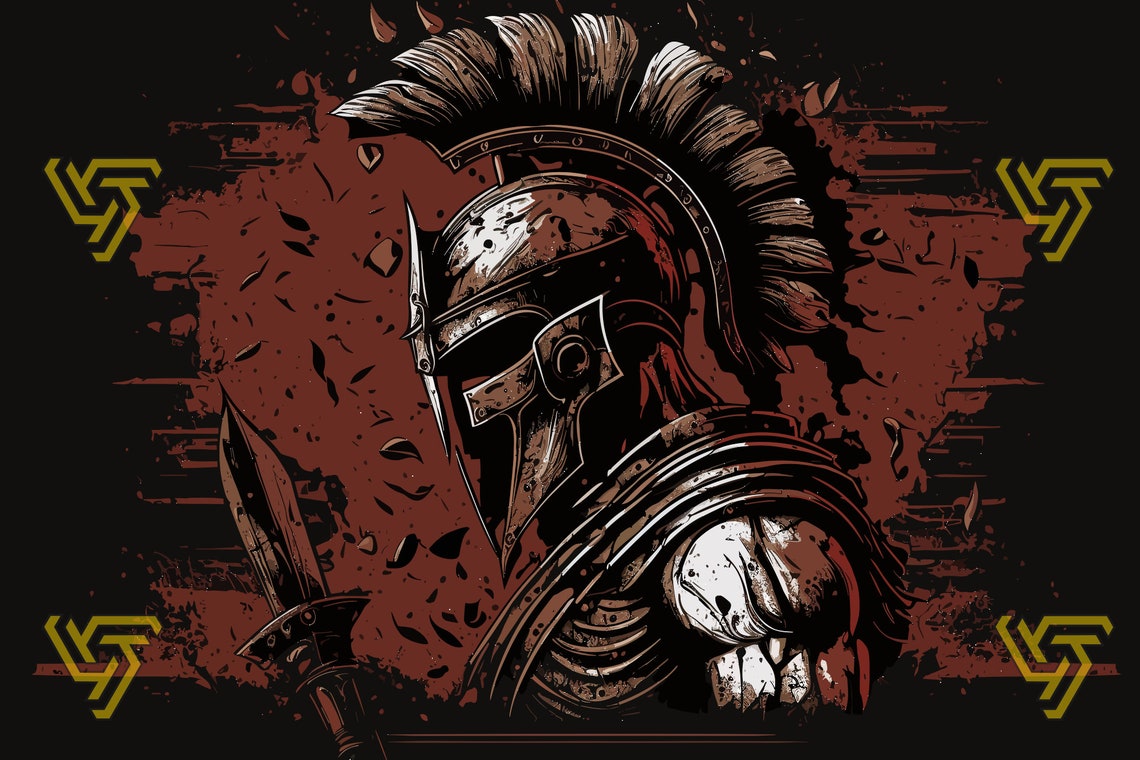Epic Spartan Helmet 028 - SVG and PNG | Instant Digital Download | Wall ...