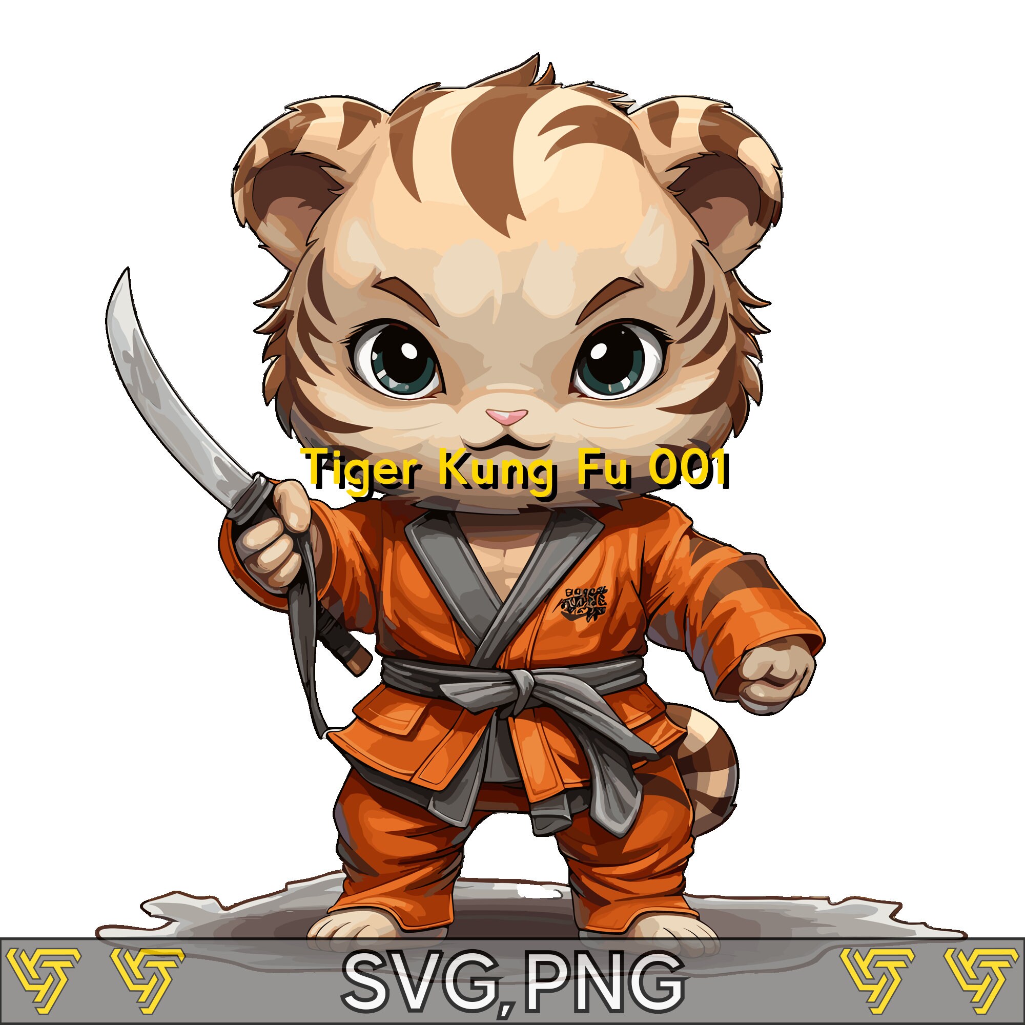 Tiger SVG Bundle Kung Fu Themed Clipart Bundle 001 Ignite Your Creative ...
