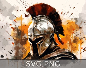 Epic Spartan Helmet 007 - SVG and High Resolution PNG - Digital ...